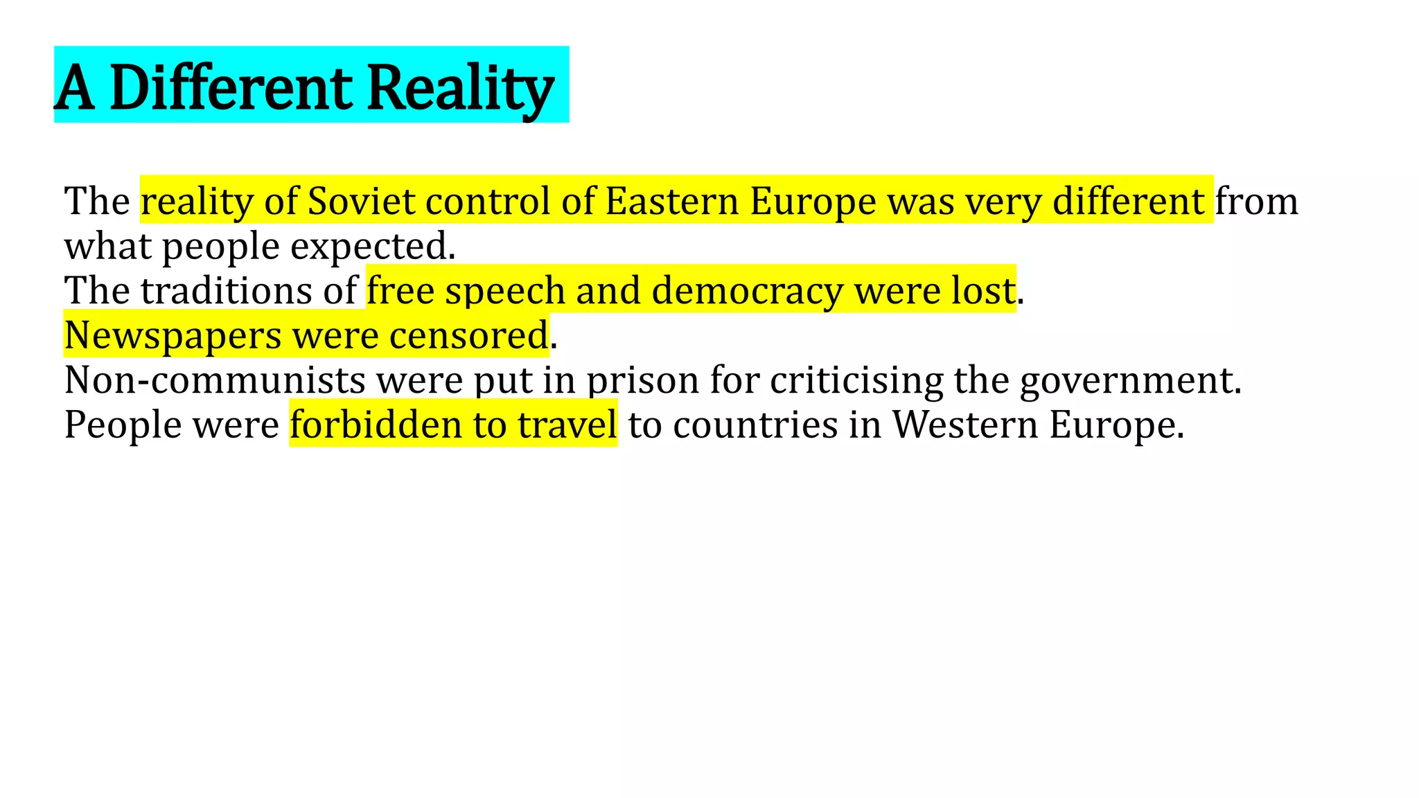 04. SOVIET CONTROL OF EASTERN EUROPE: Ordinary people and the Soviet ...