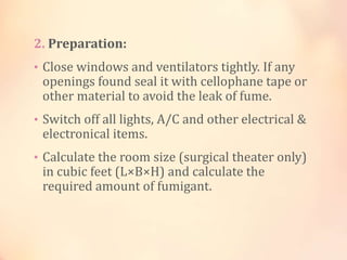 Fumigation in Biosafety | PPTX