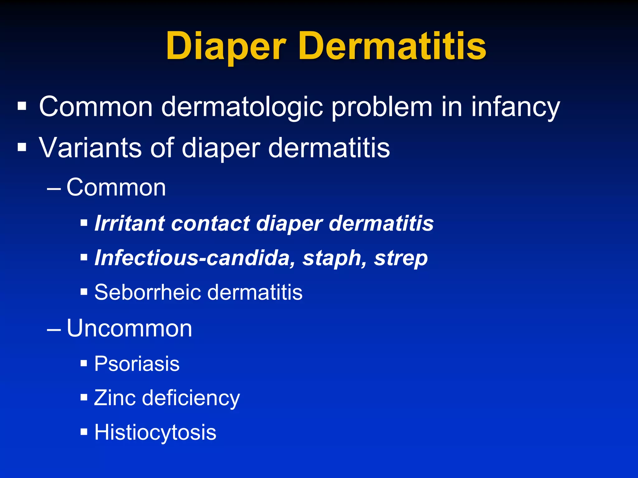 04. Common Pediatric Dermatology Diagnoses (Power Point Presentation ...