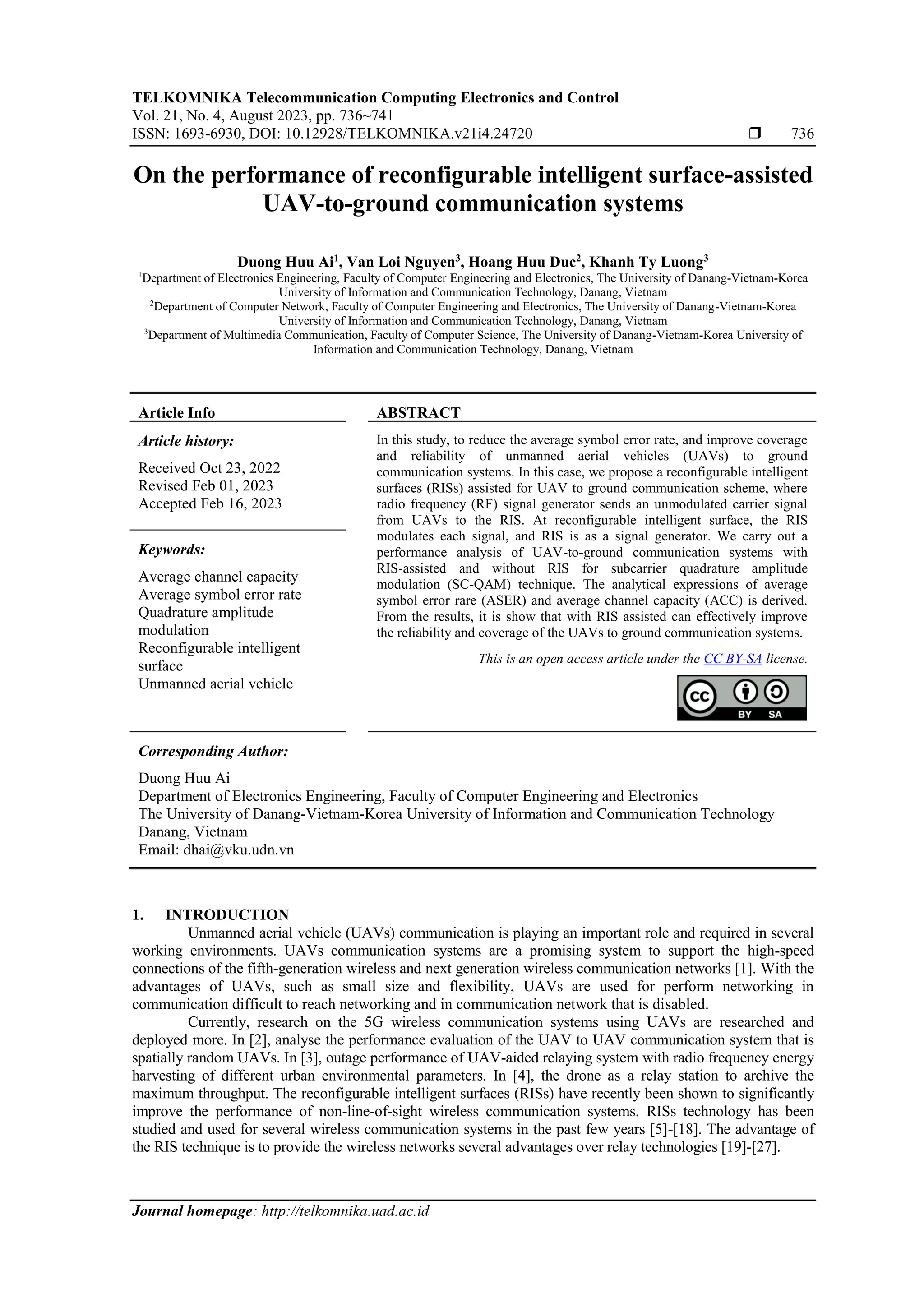 On the performance of reconfigurable intelligent surface-assisted UAV ...