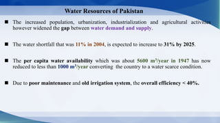 04. Water Resources of Pakistan [Change Format].pdf | Geography | Science