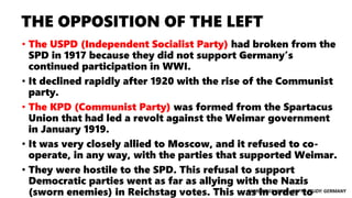 DEPTH STUDY GERMANY: WEIMAR REPUBLIC - 04. WEIMAR TURMOIL YEARS 1919 ...