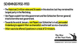 DEPTH STUDY GERMANY: NAZI REGIME - 04. HITLER BECOMING CHANCELLOR 1933 ...