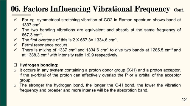 Types of Molecular Vibrations & Factors Influencing Vibrational Frequency in I.R. Spectroscopy ...