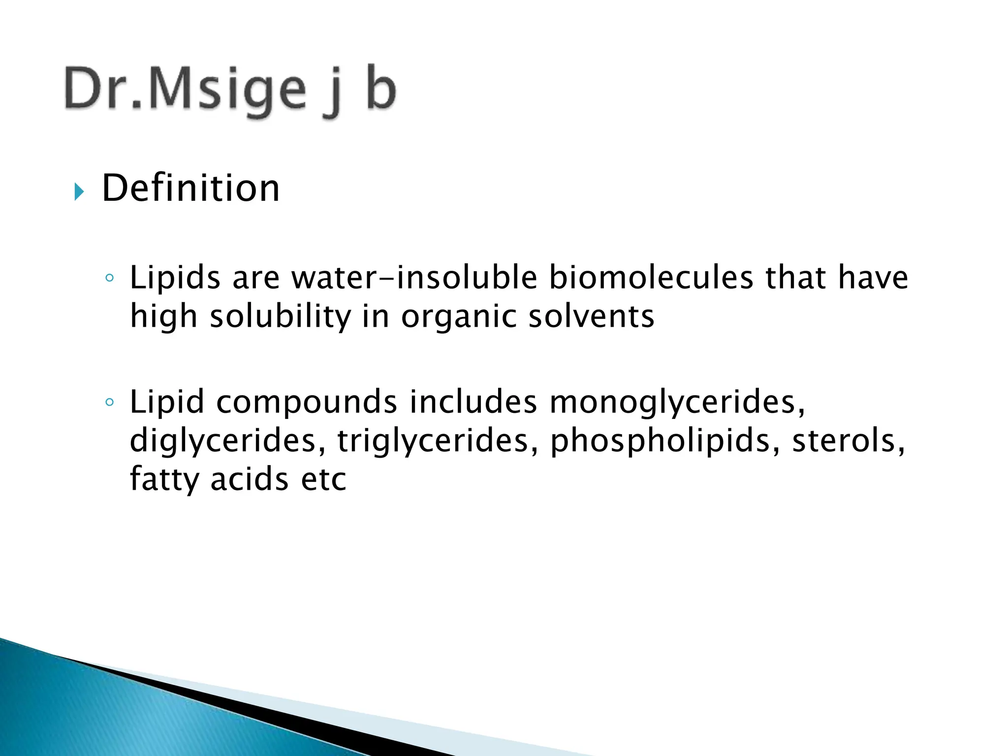 04.LIPIDS.ppt | Chemistry | Science