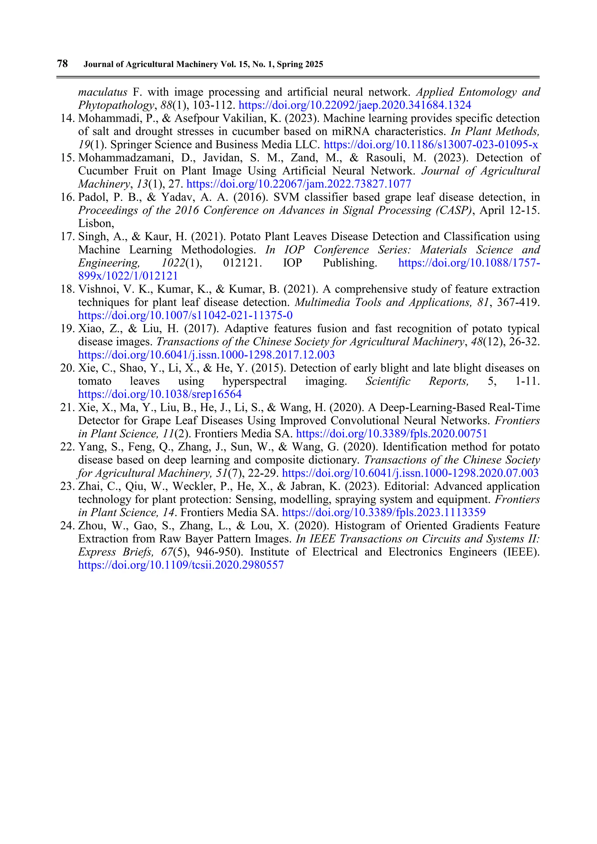 Diagnosis and Classification of Two Common Potato Leaf Diseases (Early Blight and Late Blight ...