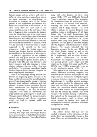 Diagnosis and Classification of Two Common Potato Leaf Diseases (Early ...