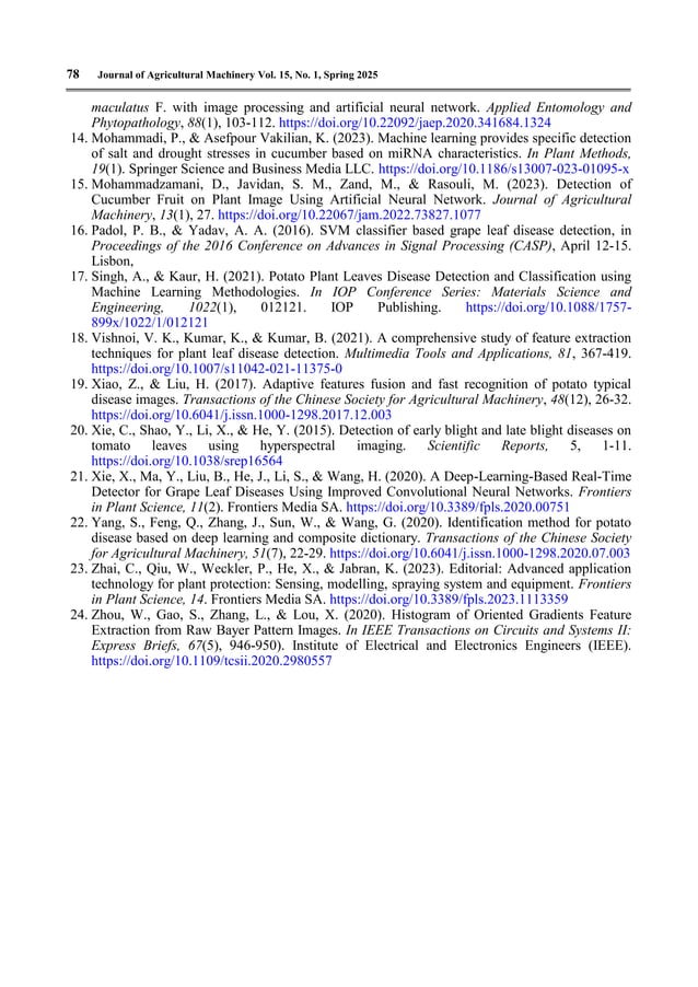 Diagnosis and Classification of Two Common Potato Leaf Diseases (Early Blight and Late Blight ...