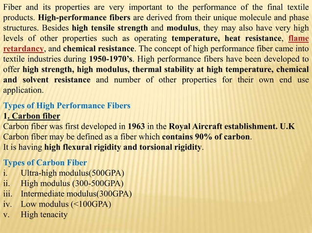 High performance textiles, Technical Textile | PPTX