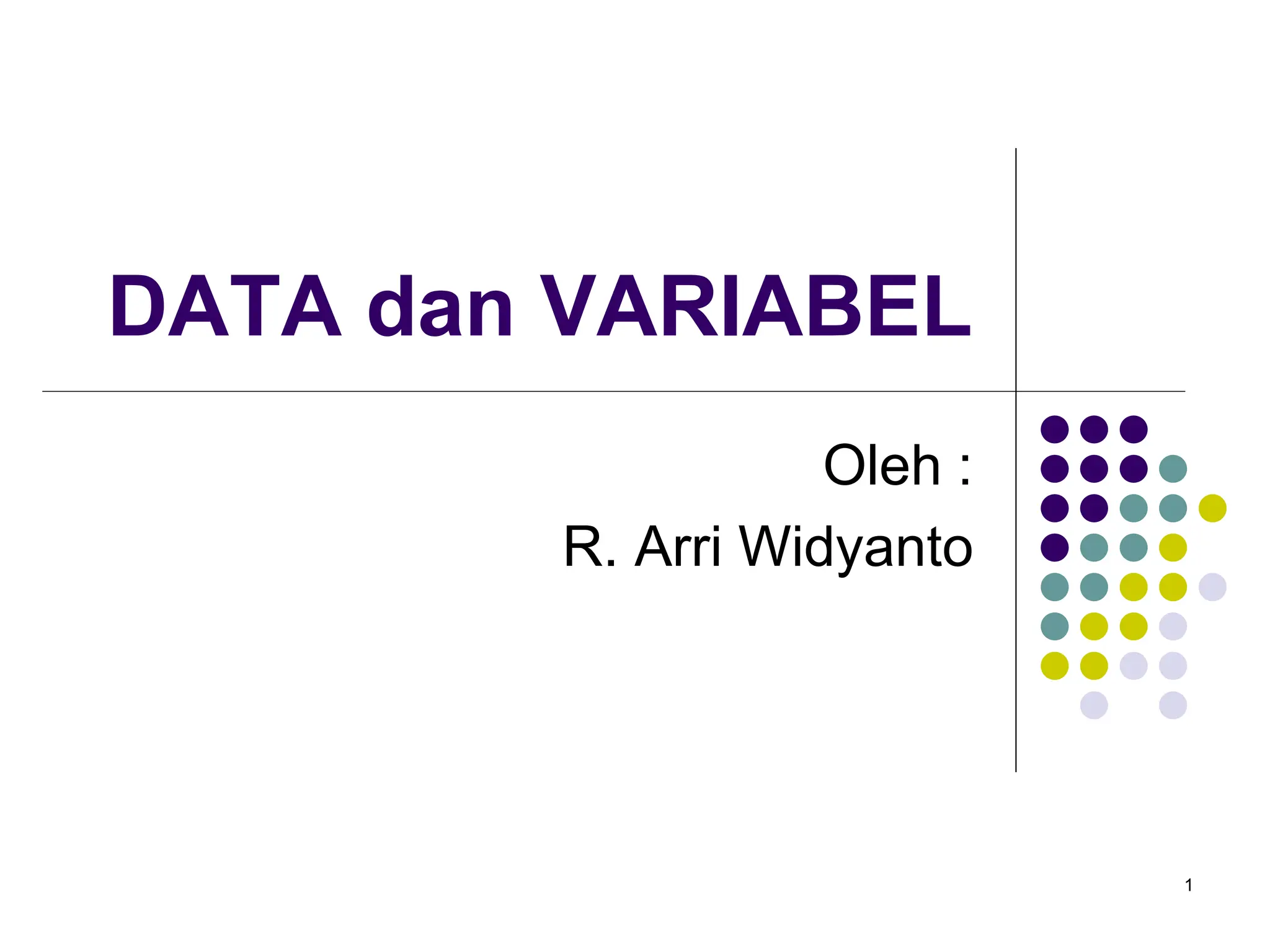 04. DATA dan VARIABEL Visual Basic Versi 6 | PPT