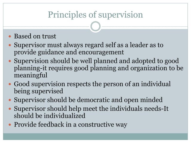 SUPERVISION AND ITS QUALITIES AND EXAMPLES | PPTX