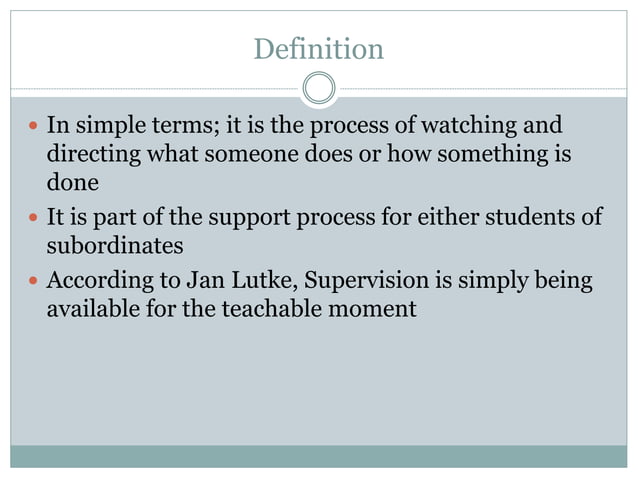 SUPERVISION AND ITS QUALITIES AND EXAMPLES | PPT