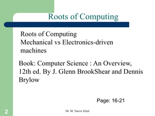 04. Roots of Computing lecture of computer science | PPT