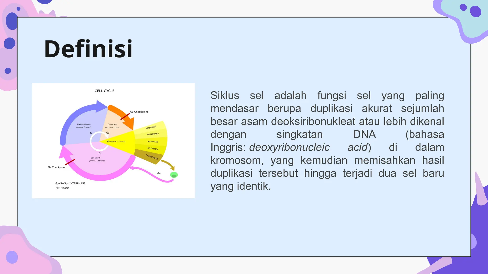 Materi Ajar tentang Siklus-siklus Sel dan fungsinya | PPTX