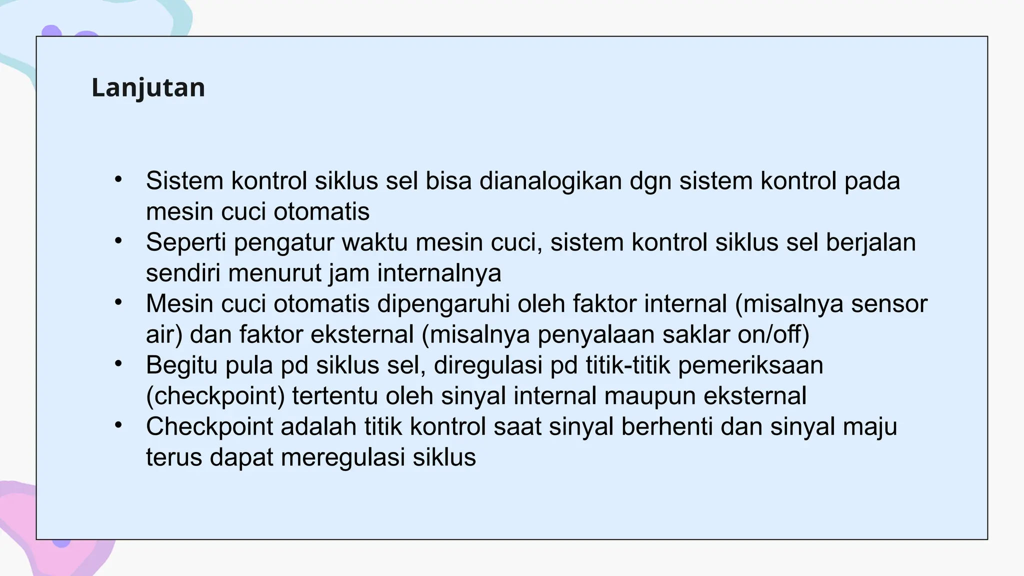 Materi Ajar tentang Siklus-siklus Sel dan fungsinya | PPTX