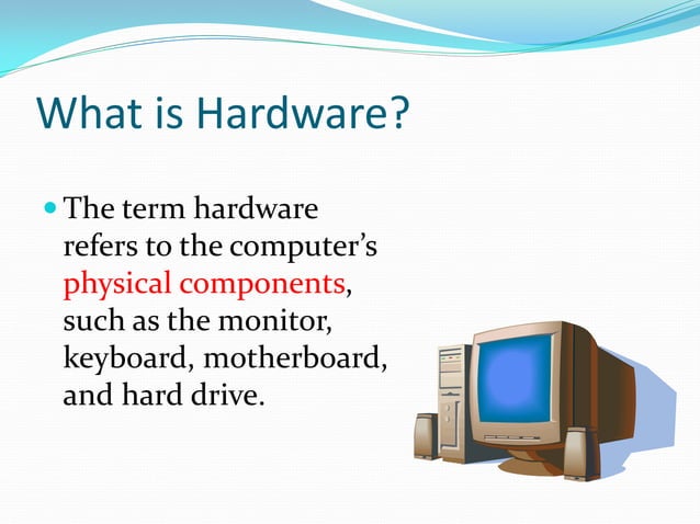 introduction to computer hardware in information technology | PPT