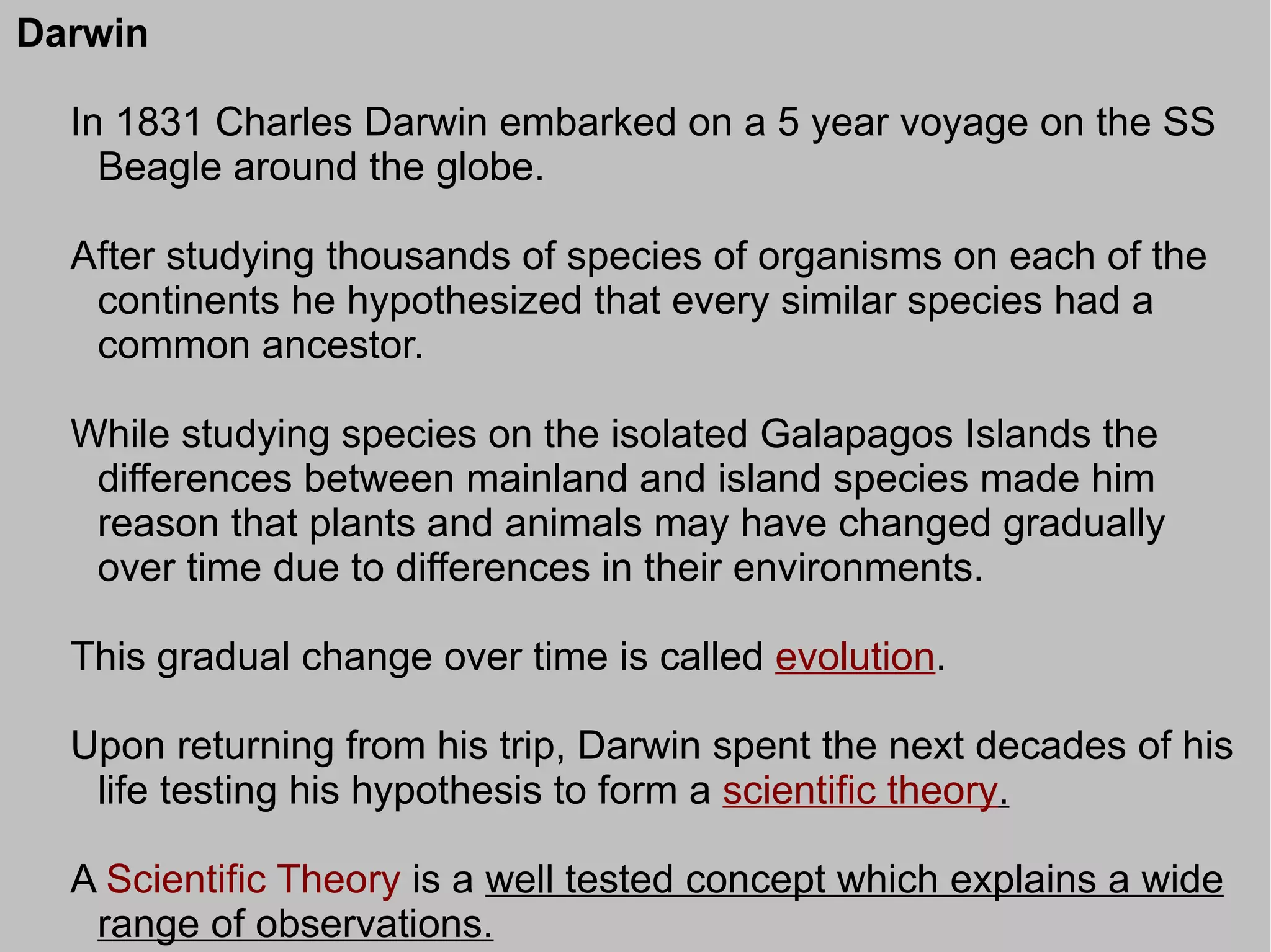 7th Grade Life Science - Evolution | ODP
