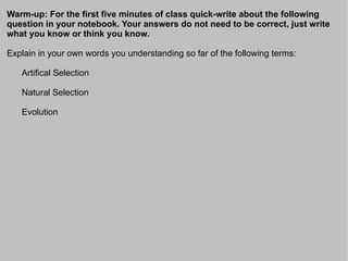 7th Grade Life Science - Evolution | ODP