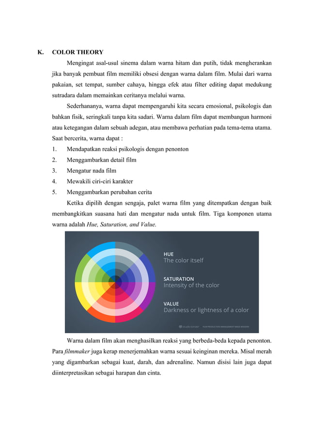 Modul Penggunaan Lighting Kelas Sinematografi | PDF