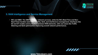 vRAN and OPEN RAN Training by TelcoLearn | PPTX