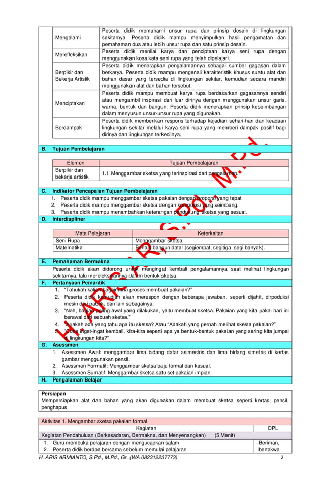 MODUL PEMBELAJARAN DEEP LEARNING SENI RUPA KELAS 4 REVISI CP 032 KURIKULUM MERDEKA SEMESTER 1 ...