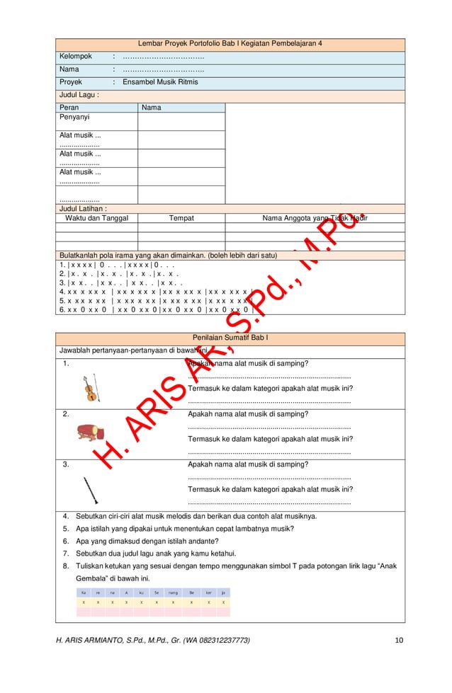 MODUL PEMBELAJARAN DEEP LEARNING SENI MUSIK KELAS 4 REVISI CP 032 KURIKULUM MERDEKA SEMESTER 1 ...