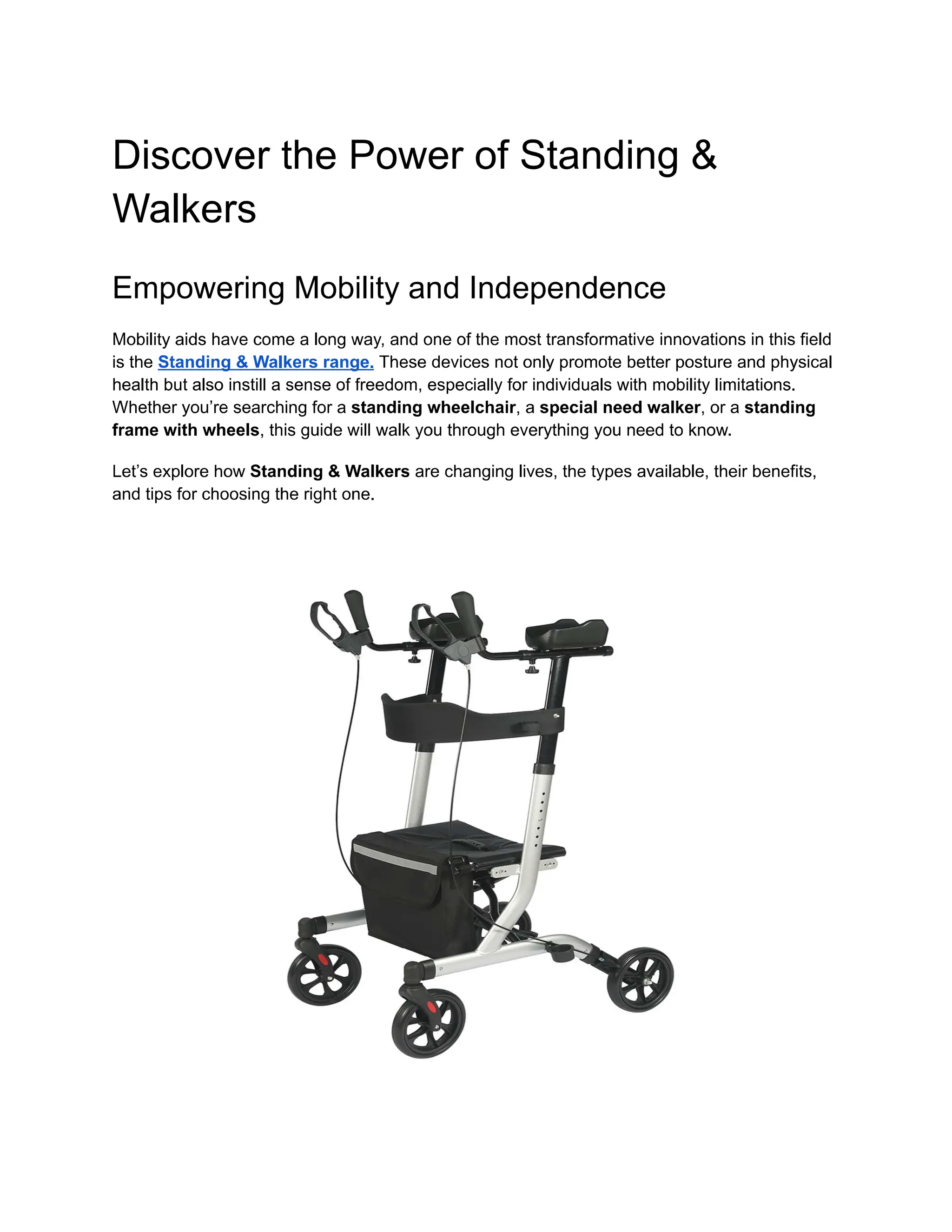 Discover the Power of Standing & Walkers | PDF