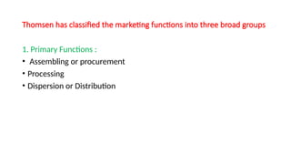 Functions of Marketing snd its functionaries | PPTX