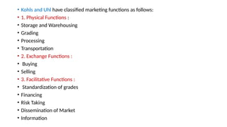 Functions of Marketing snd its functionaries | PPTX