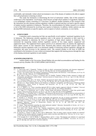 Indonesian emotion regulation scale for students based on reappraisal and suppression factor ...
