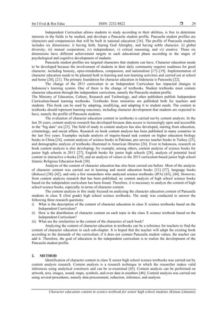 Character education content in science textbook for senior high school ...