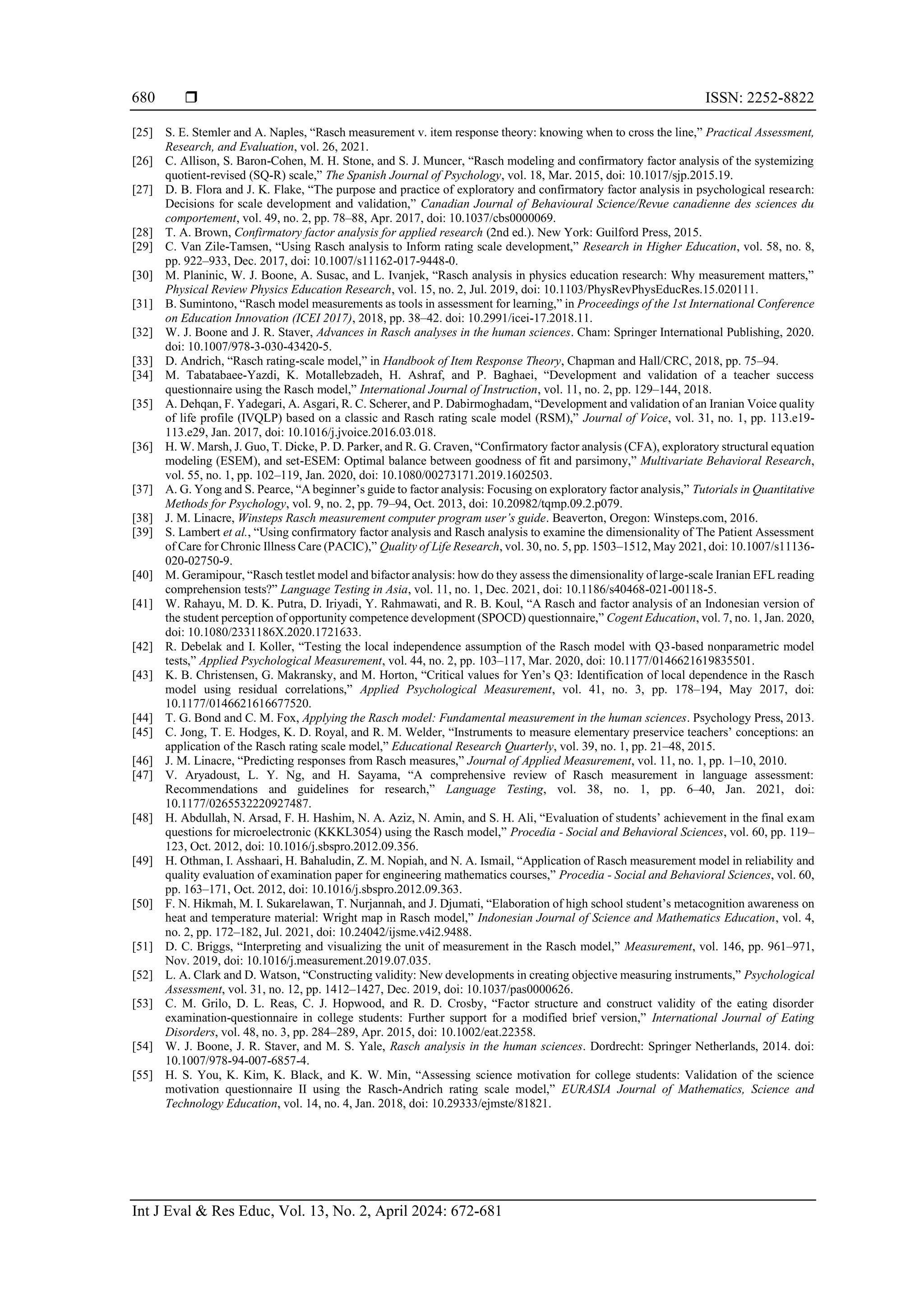 Analysis of the Indonesian version of the statistical anxiety scale ...