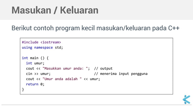 Algoritma dan Struktur Data - Input/Output dan Kondisi | PPT