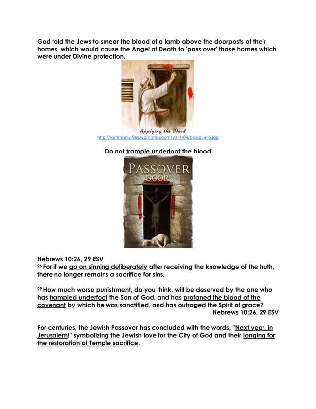 04-30-17, Matthew 26;17-30, Passover, Last Supper, Lord's Supper | PDF