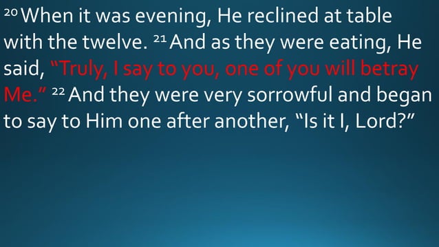 04-30-17, Matthew 26;17-30, Passover, Last Supper, Lord's Supper | PPT