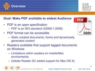Creating Accessible PDFs with Acrobat: Requirements, Implementation, and Evaluation | PPT
