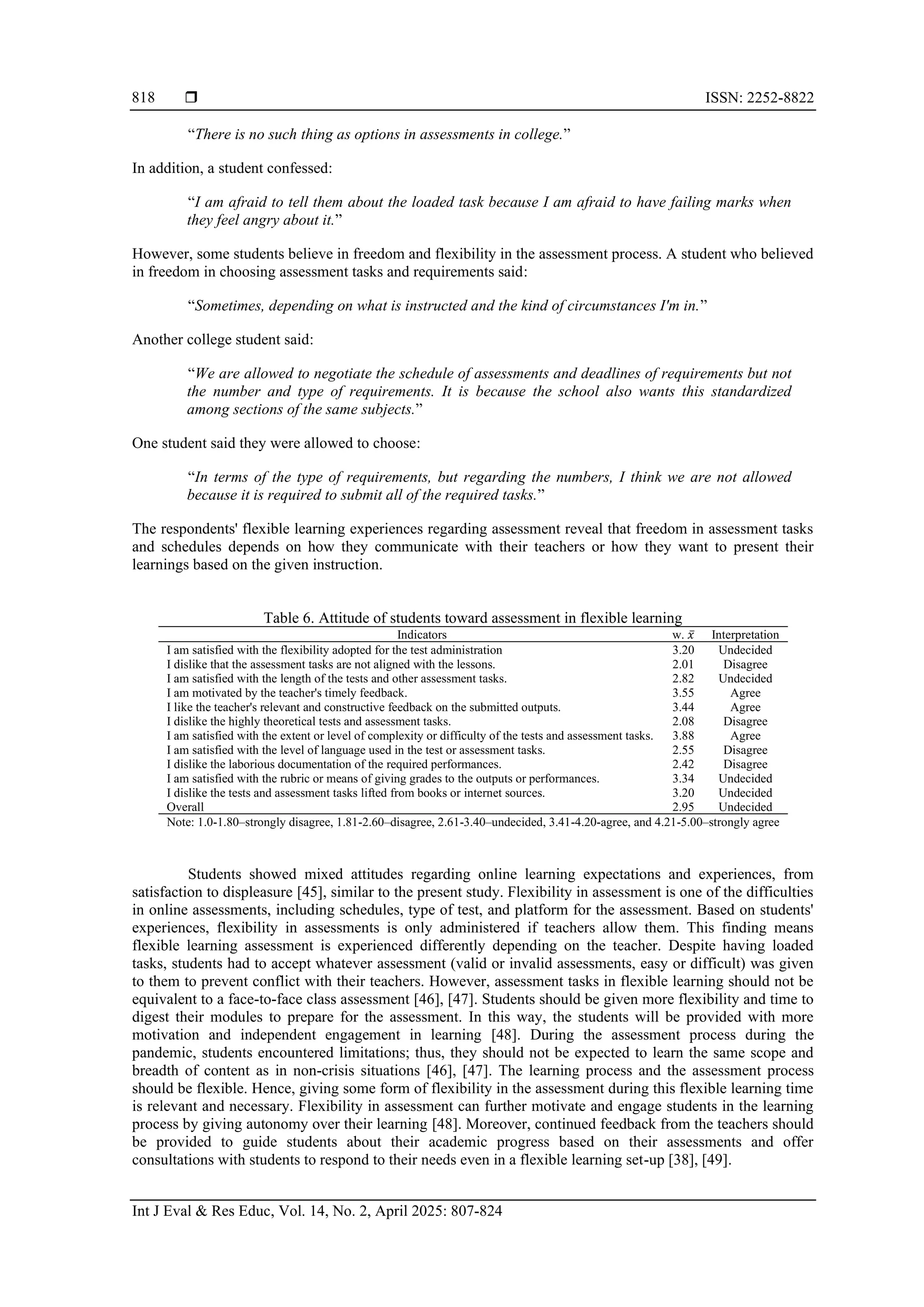 Attitude toward flexible learning of college students in Albay ...