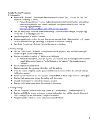 Standard 4.4.1 Railroads Lesson | DOC