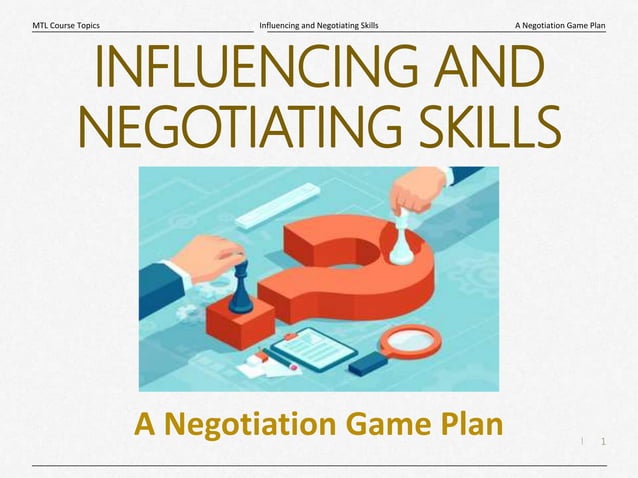 A Negotiation Game Plan | PPT