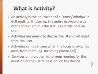 04 activities - Android | PPT
