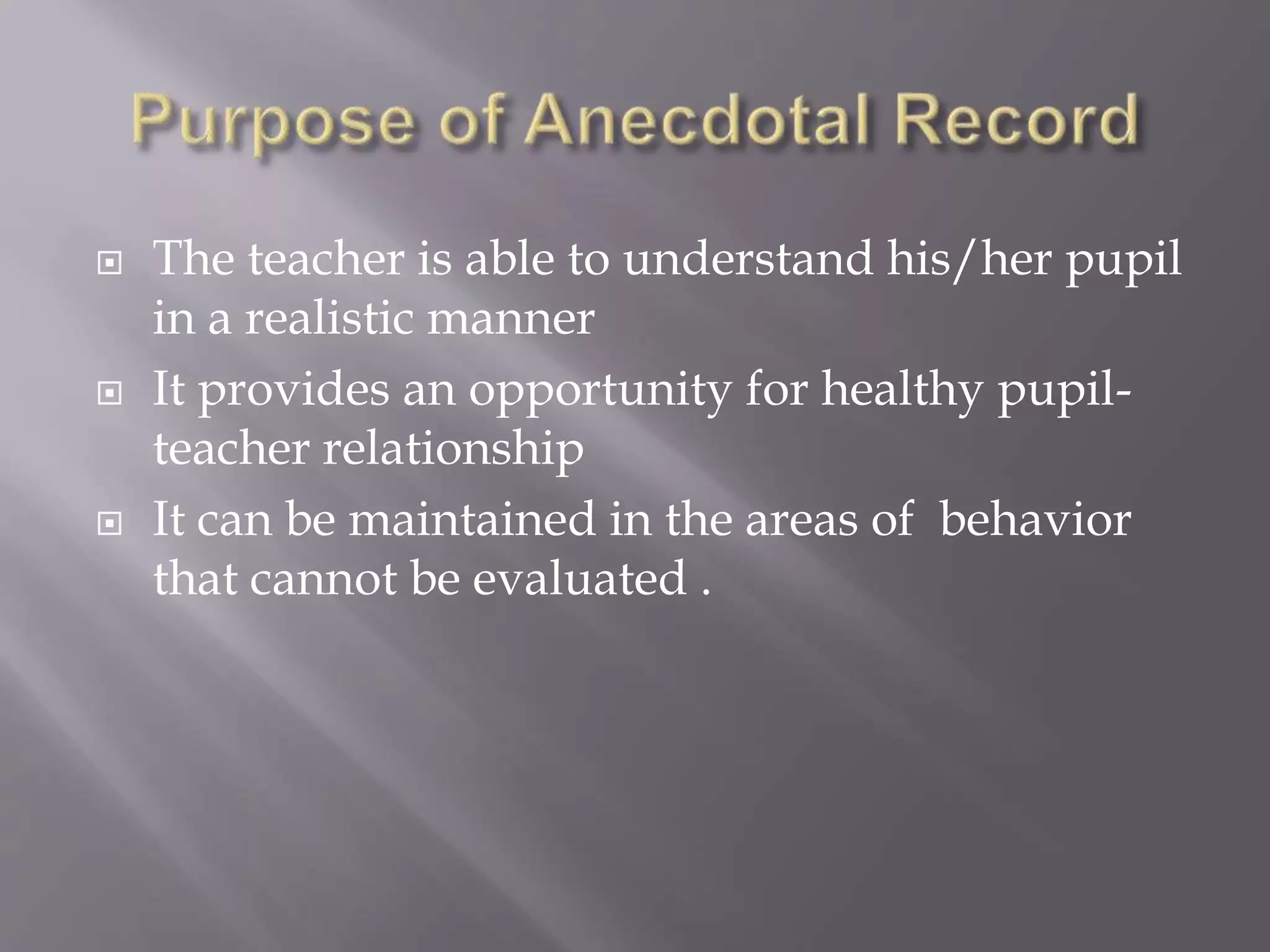 Anecdotal Record | PPTX