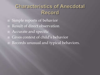 Anecdotal Record | PPTX