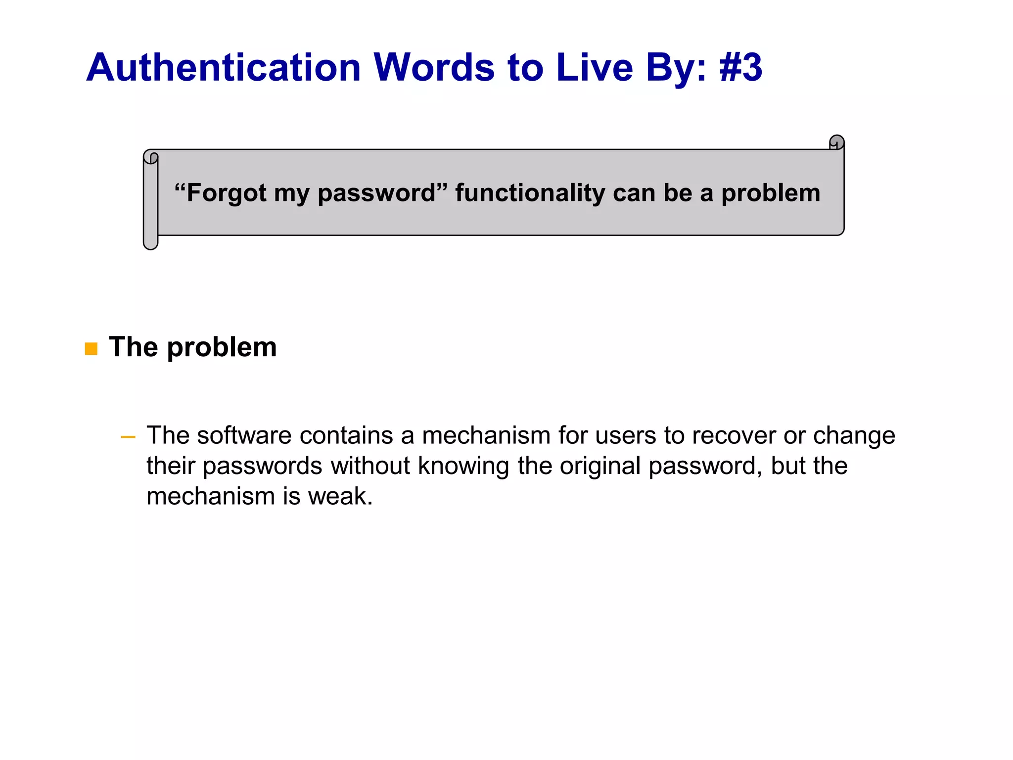 04 application security fundamentals - part 2 - security mechanisms - authentication | PPT