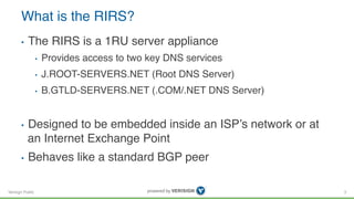 Verisign's Regional Internet Resolution Service by Ryan Donnelly ...