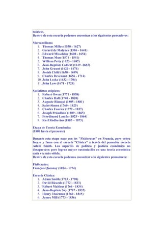 Historia pensamiento económico | PDF