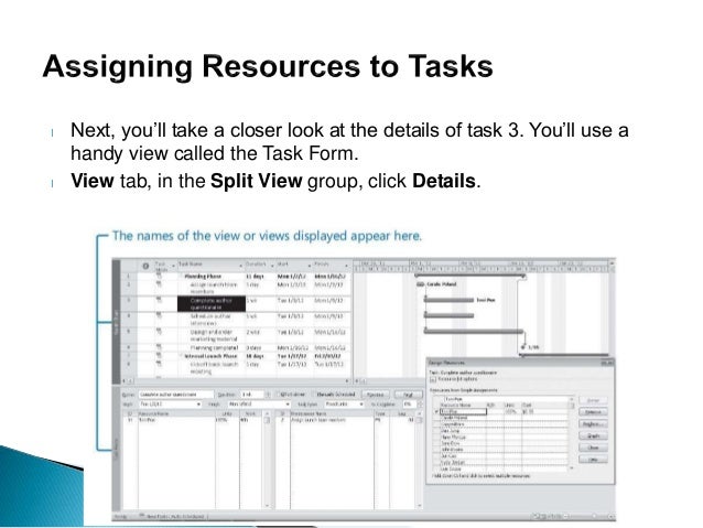 04 Assigning Resources to Tasks