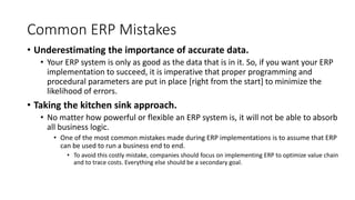 ERP Implementation Challenges and Package Selection | PPTX