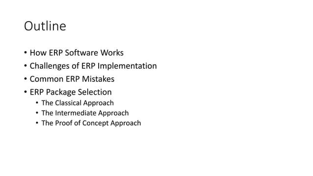 ERP Implementation Challenges and Package Selection | PPTX | Business | Business and Finance