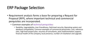 ERP Implementation Challenges and Package Selection | PPTX
