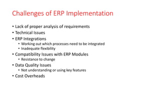 ERP Implementation Challenges and Package Selection | PPTX